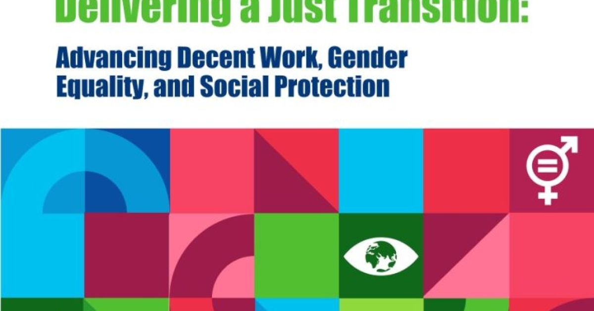 Delivering a Just Transition: Advancing Decent Work, Gender Equality, and Social Protection ...